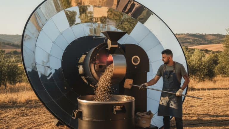 How does solar coffee roasting work?